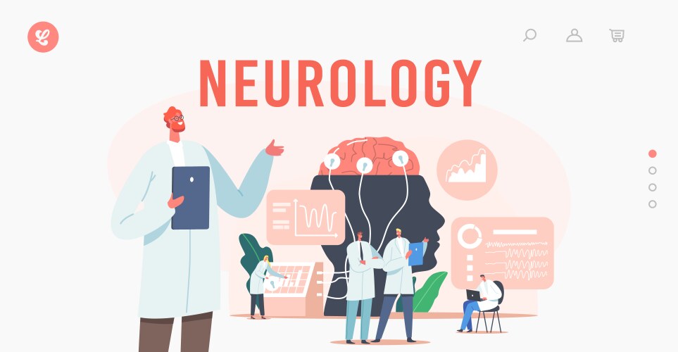 Nervous system neurology composition Royalty Free Vector