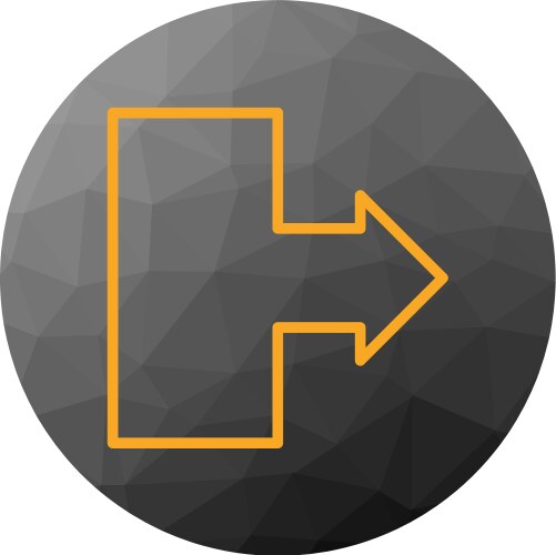 Rightward arrow icon Royalty Free Vector Image