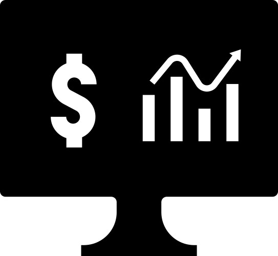 Dollars recession icon Royalty Free Vector Image