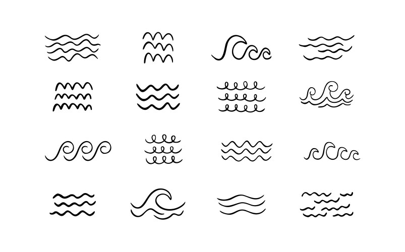 Wave Doodle Simple Vector Images (over 11,000)