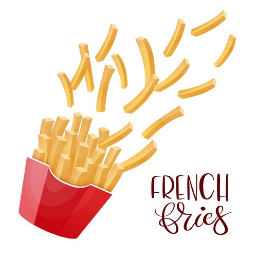 French fries Royalty Free Vector Image - VectorStock