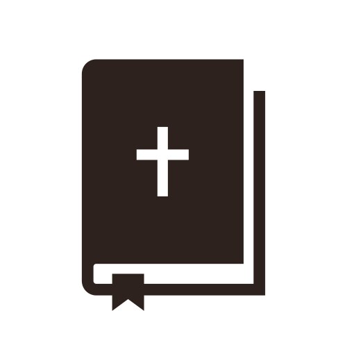 Holy bible book icon flat Royalty Free Vector Image