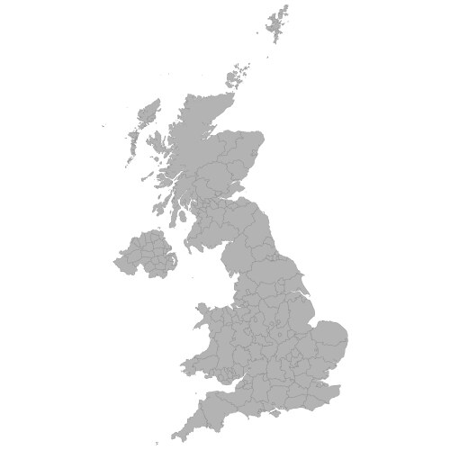 United kingdom map with selectable territories Vector Image