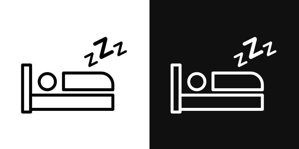 Sleeping icon set rest areas need with sleep Vector Image