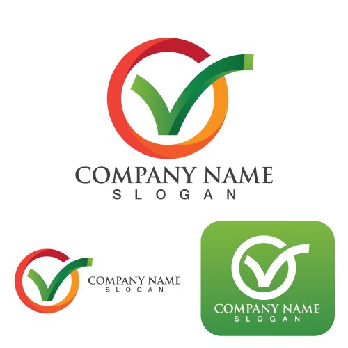 Check mark icons design template Royalty Free Vector Image