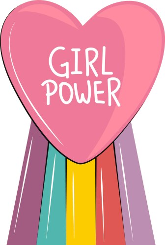 Heart girl power Royalty Free Vector Image - VectorStock