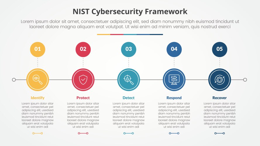 Nist cybersecurity framework infographic concept Vector Image