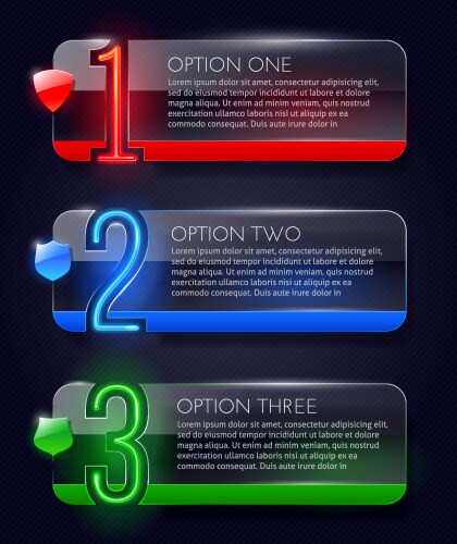 Neon signs on transparent background Royalty Free Vector