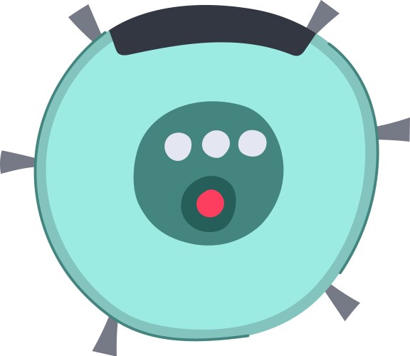 Robot vacuum cleaner set cartoon Royalty Free Vector Image