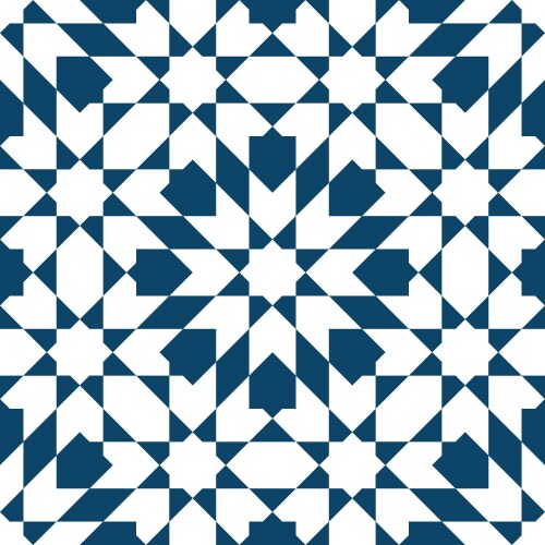 Persian geometric mosaic pattern for ramadan card Vector Image