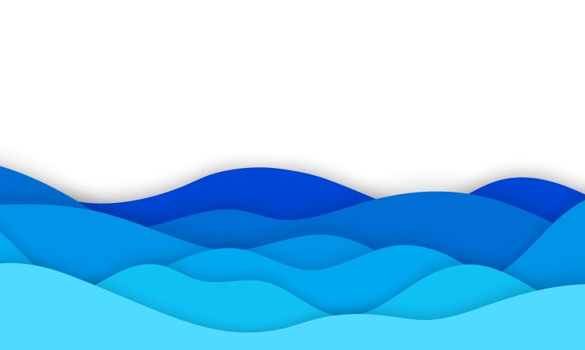 Cut paper wave background Royalty Free Vector Image