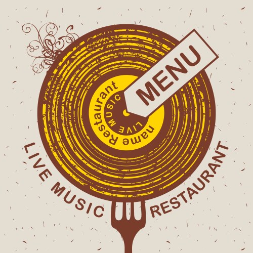 Menu restaurant with live music Royalty Free Vector Image