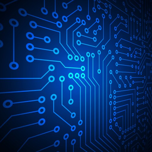 Chip and circuit board Royalty Free Vector Image