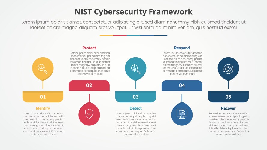 Nist cybersecurity framework infographic concept Vector Image
