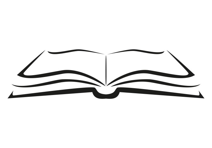 Book Logo Black And White Open Book Black And White Vector Images