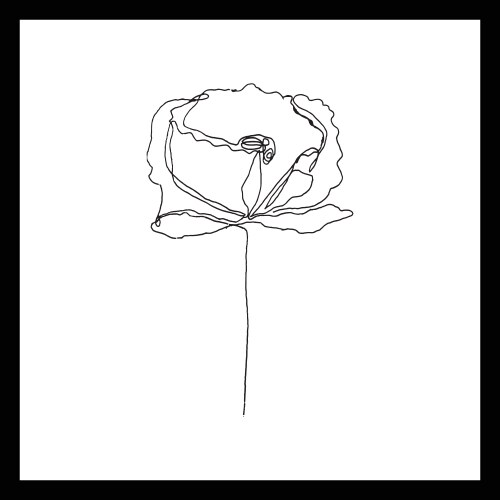 Simple continuous line art design Royalty Free Vector Image