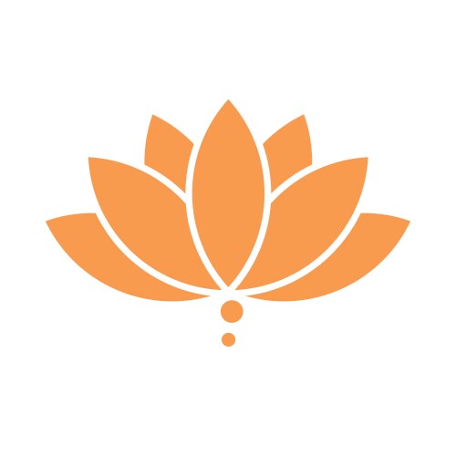 Simple lotus flower icon side view Royalty Free Vector Image