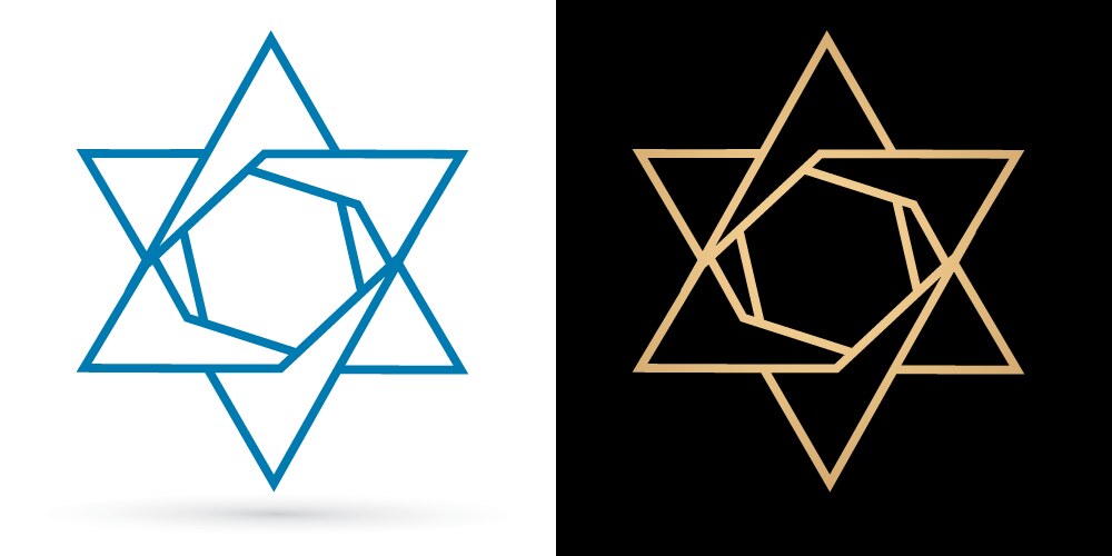 Israel star modern luxury graphic Royalty Free Vector Image