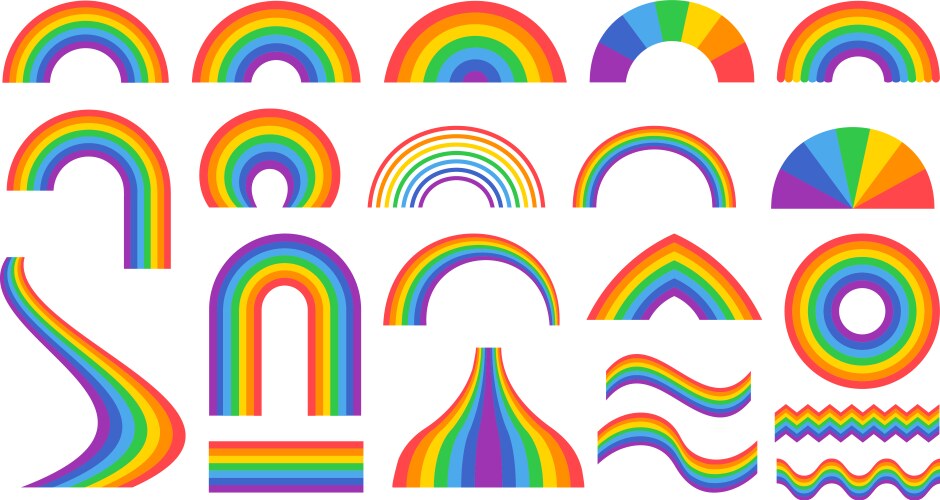 Cute rainbow cartoon Royalty Free Vector Image