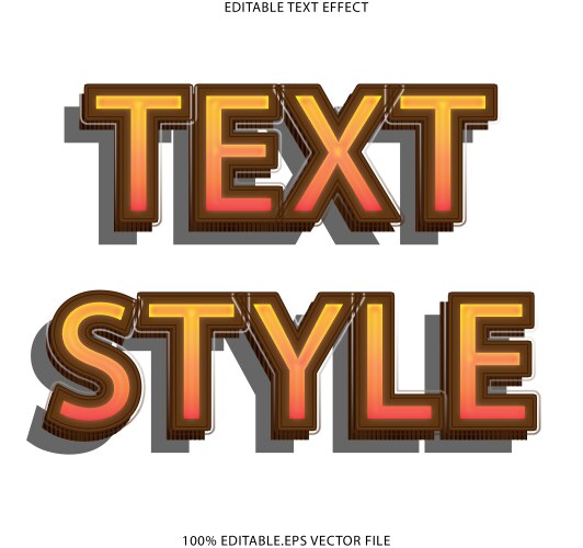 Kids station editable text effect 3d emboss Vector Image