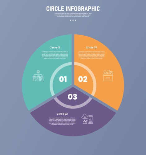 4 point circle infographic stage or step template Vector Image