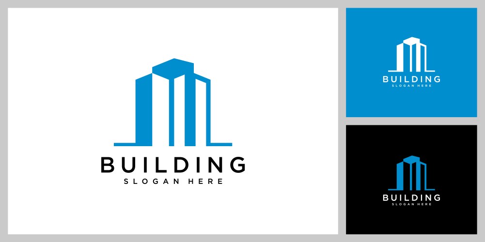 Building logo design template Royalty Free Vector Image