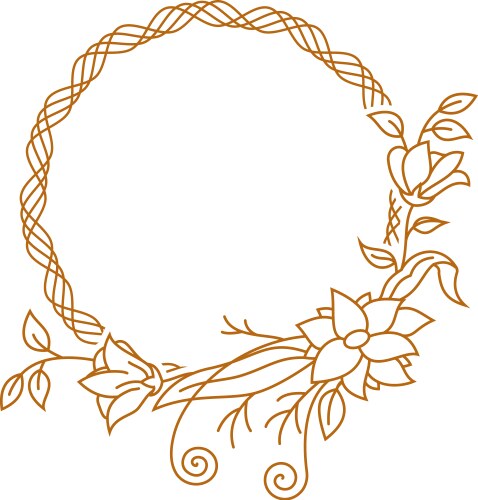 Circle ornament logo Royalty Free Vector Image
