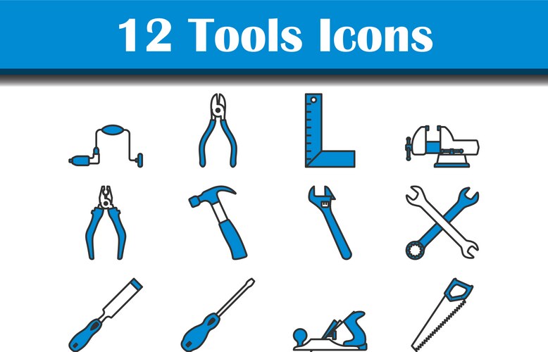 Tools icon set Royalty Free Vector Image - VectorStock