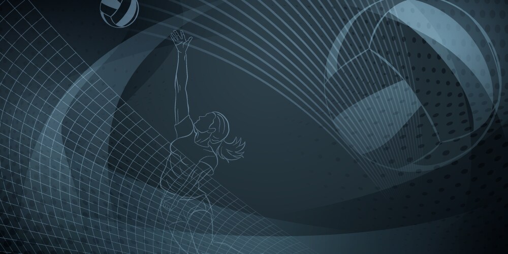 Volleyball themed background Royalty Free Vector Image