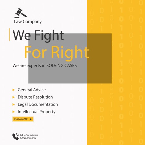 Banner design of we fight for your rights Vector Image