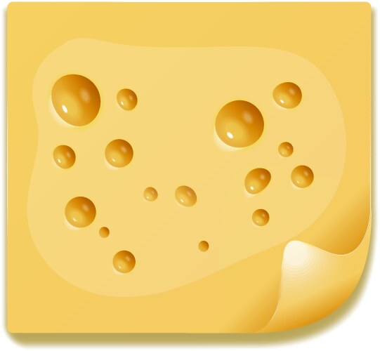 Piece of cheese Royalty Free Vector Image - VectorStock