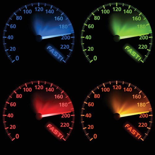 Speedometer tachometer fuel and temperature Vector Image