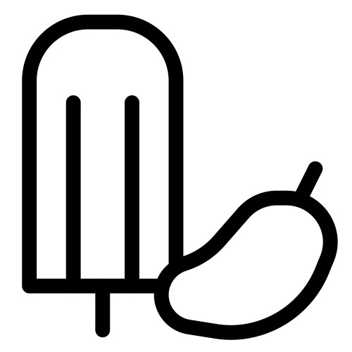 Tasty frozen mango flavored ice pop Royalty Free Vector