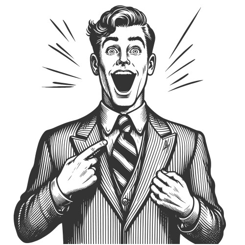 Man Retro Happy Vector Images (over 39,000)