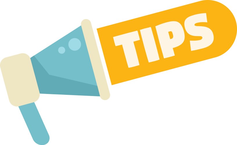 Tips icon flat idea advice Royalty Free Vector Image