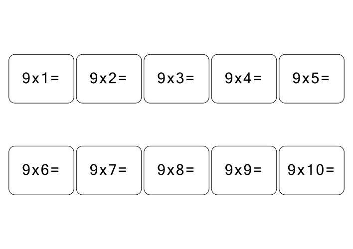Multiplication and division table of 6 maths card Vector Image