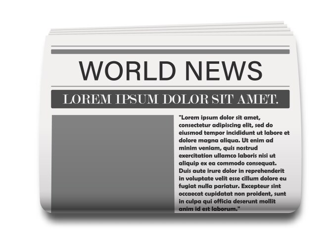 Newspaper pages template news paper headline Vector Image