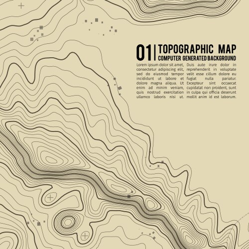 Colorful topographic map with contour lines Vector Image