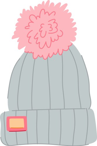Hat winter cartoon Royalty Free Vector Image - VectorStock