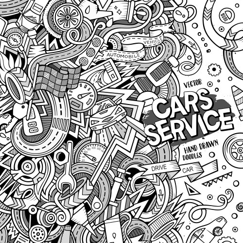 Cartoon cute doodles vehicle frame Royalty Free Vector Image