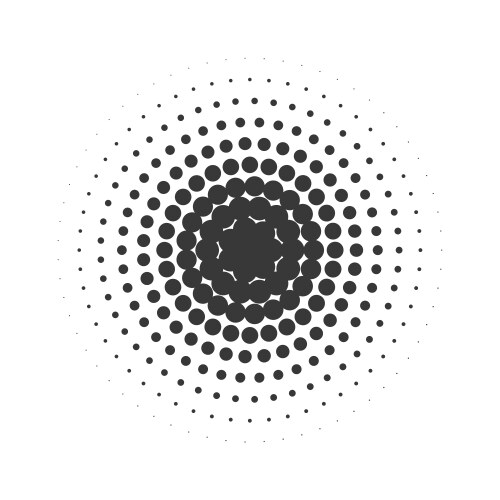 Abstract halftone circular dotted frame Royalty Free Vector