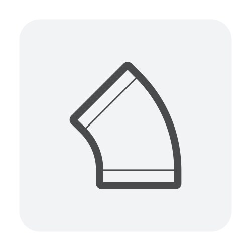 Square box straight duct icon black silhouette Vector Image