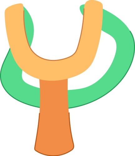 Aim slingshot cartoon Royalty Free Vector Image