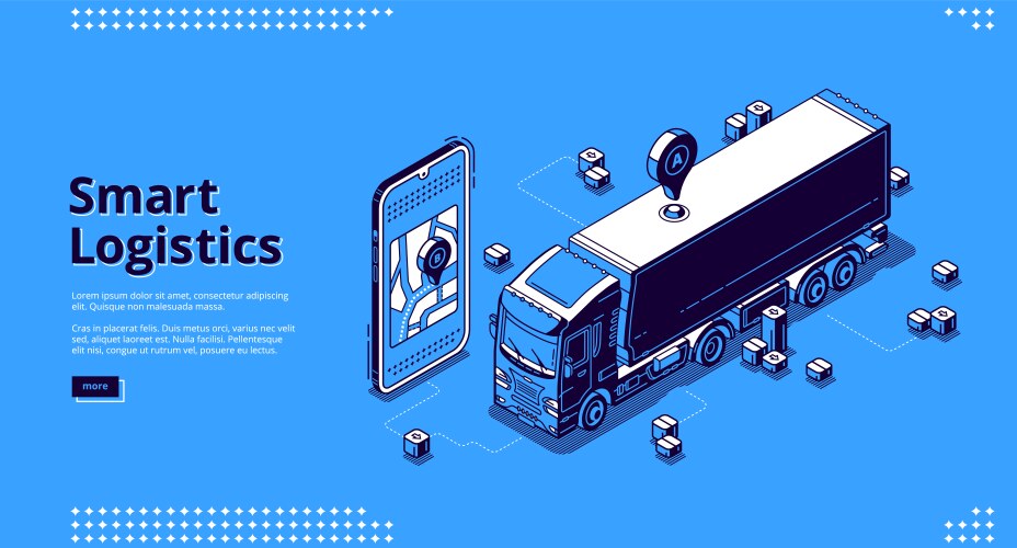 Smart logistics distribution system Royalty Free Vector