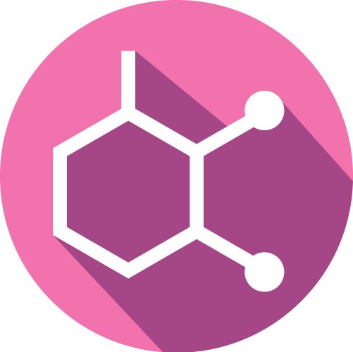 Structure molecular science icon Royalty Free Vector Image