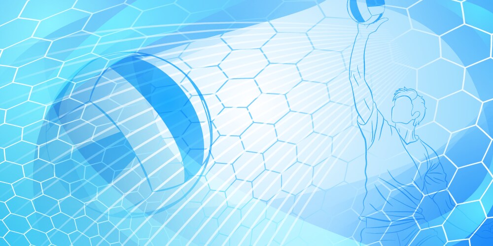 Volleyball themed background Royalty Free Vector Image