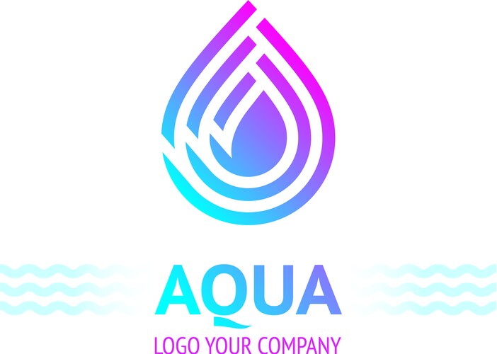 Water drop symbol bright color Royalty Free Vector Image