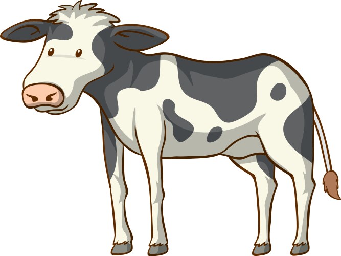 Cartoon cow cute Royalty Free Vector Image - VectorStock