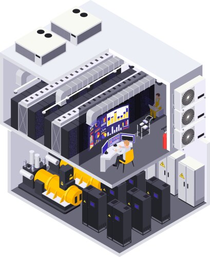 Automatic logistics delivery isometric background Vector Image