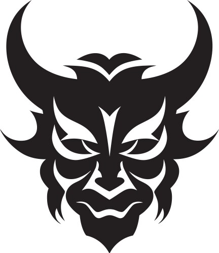 Demons whisper hand drawn symbol for malevolent Vector Image